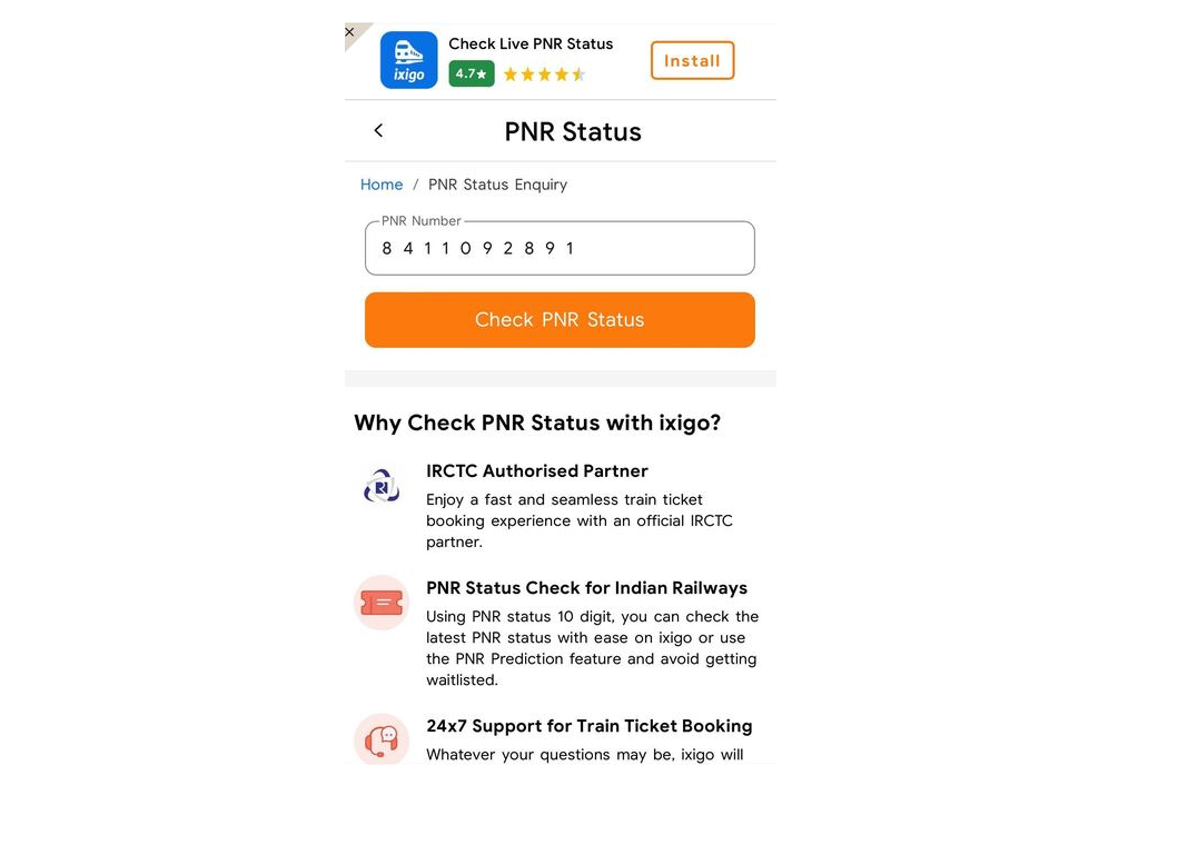 How to Check PNR Status Using ixigo: A Step-by-Step Guide for ...